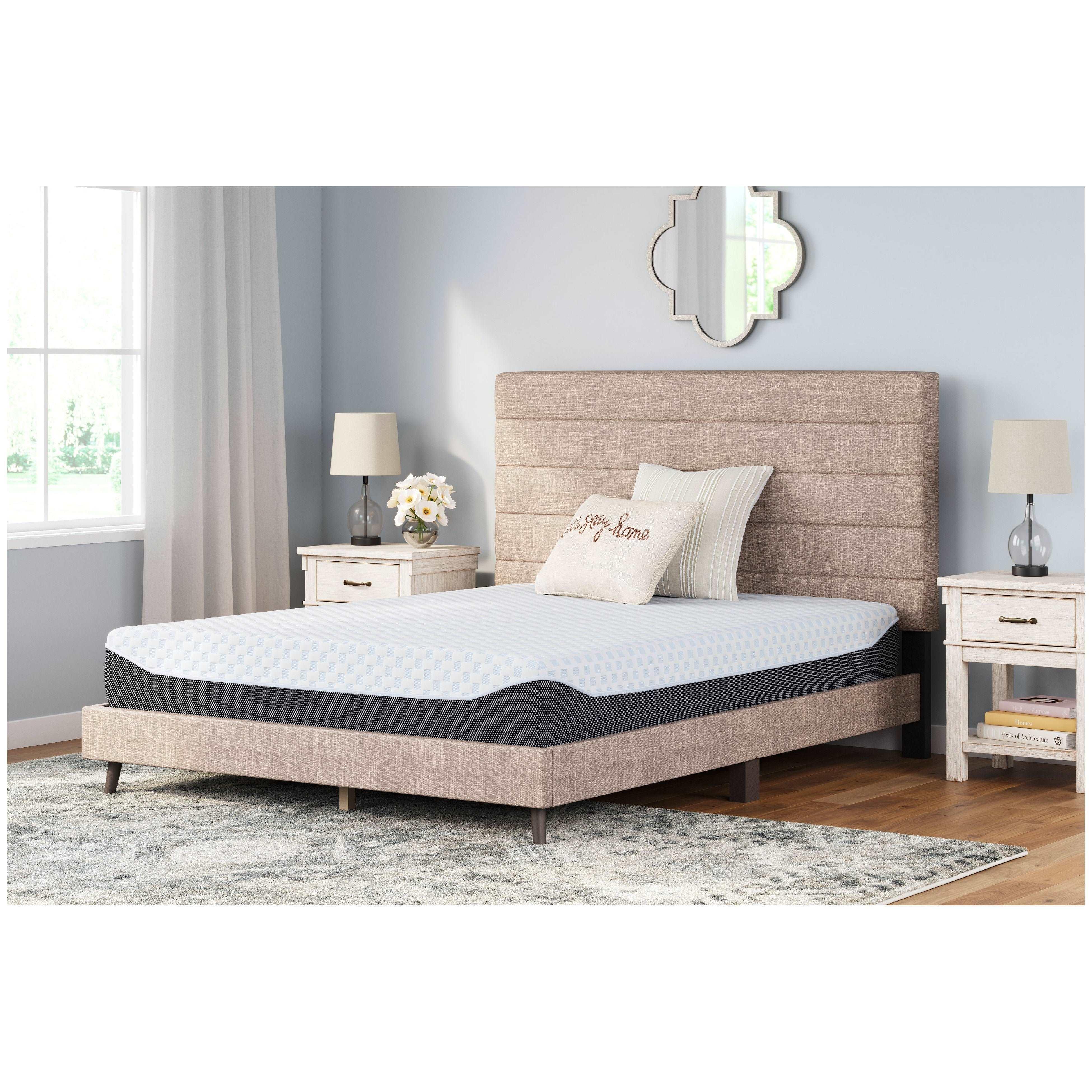 Sierra Sleep by Ashley 10 Inch Chime Elite Memory Foam Mattress In A Beck s Furniture